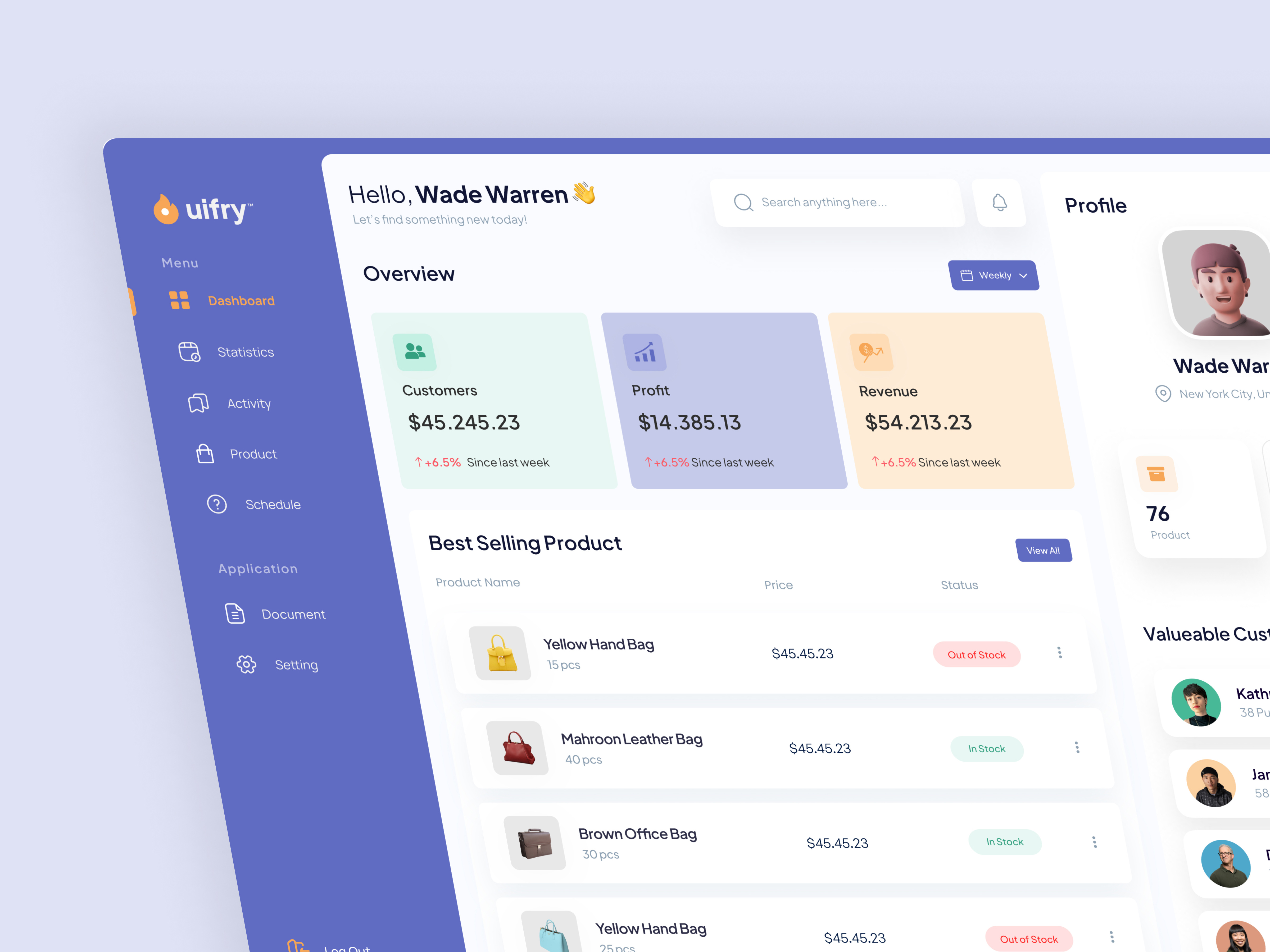 Store Dashboard by UIFry on Dribbble