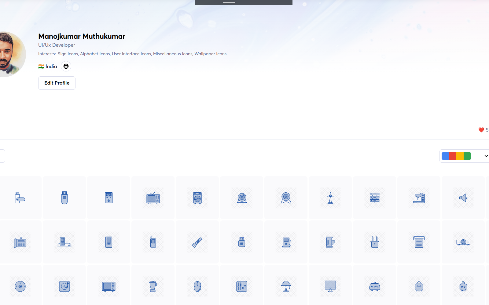 Reaching 1000 (1k) milestone in Iconsout by Manojkumar Muthukumar on Dribbble