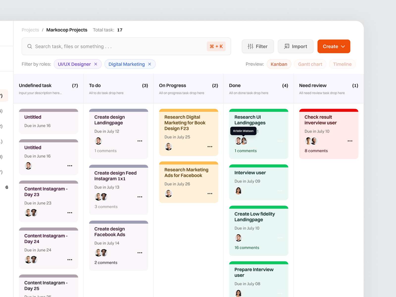 Tasktask - Project Management Dashboard 📌 by Panda Design 🐼 on Dribbble