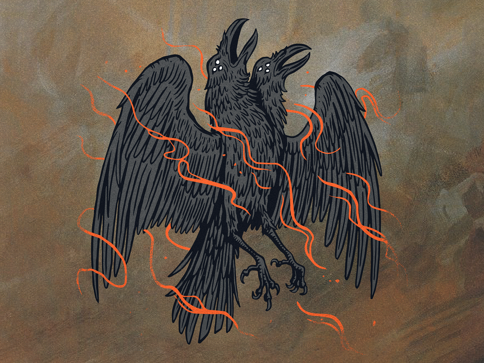 Two-Headed Raven by Chad Gowey for Blindtiger Design on Dribbble