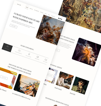 Art Exhibition Website Design by Samia Siddika on Dribbble