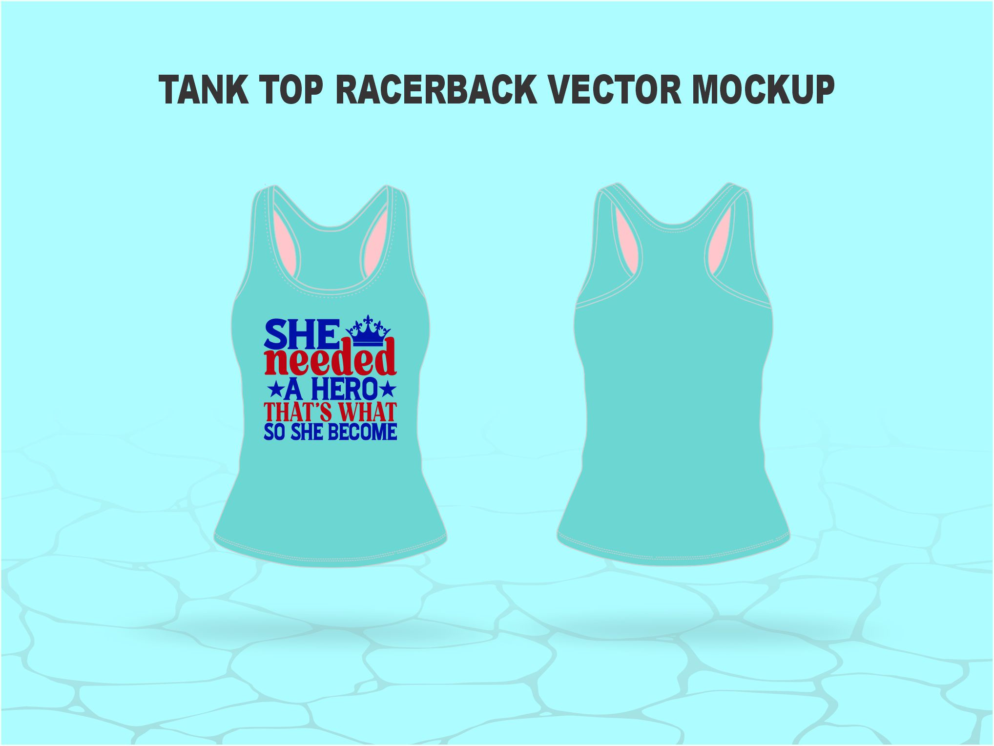 Tank top racerback Vector mockup template by Quick 2 Print on Dribbble