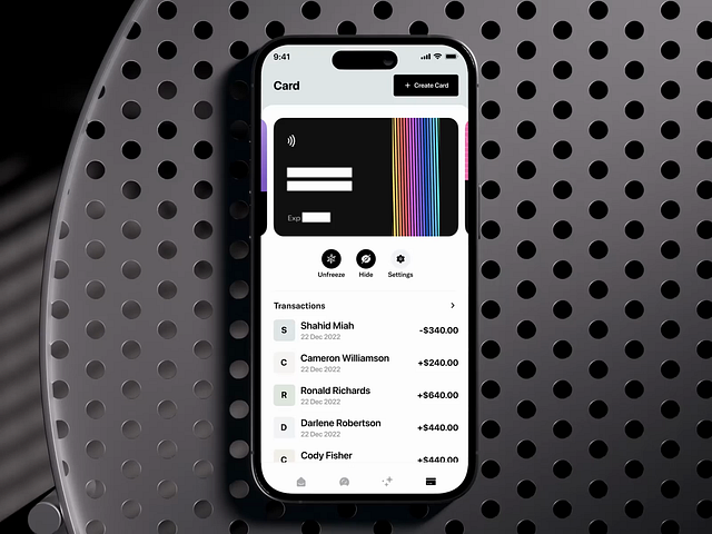 Browse thousands of Card App images for design inspiration | Dribbble