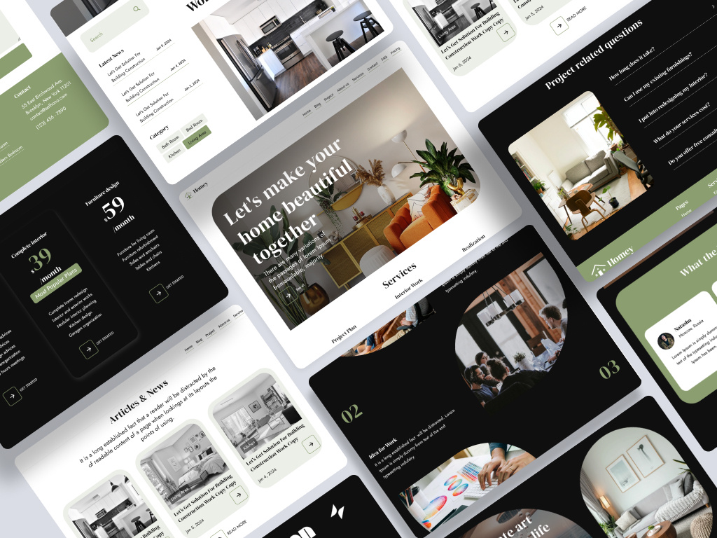 Home Decoration website template by Dean Element on Dribbble
