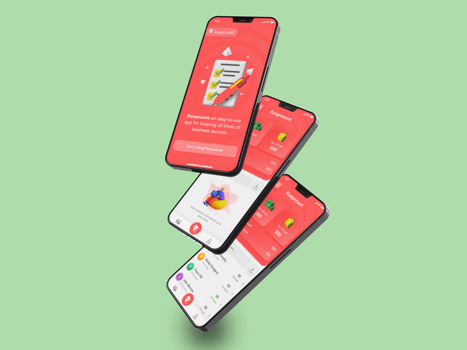 KeepCount - Digital Khata App Design ️ by Jarviz Lab || UI/UX Design ...