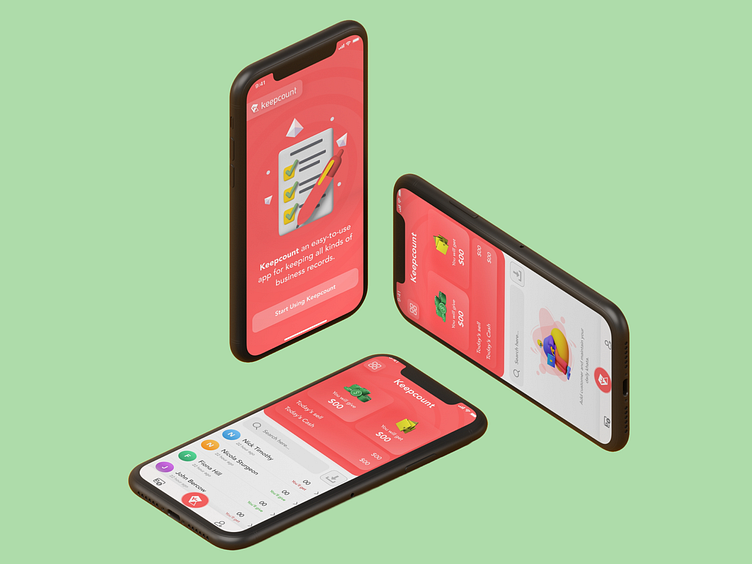 KeepCount - Digital Khata App Design ️ by Jarviz Lab || UI/UX Design ...