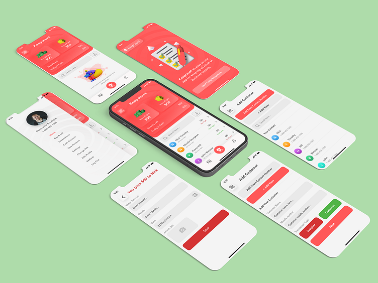 KeepCount - Digital Khata App Design ️ by Jarviz Lab || UI/UX Design ...