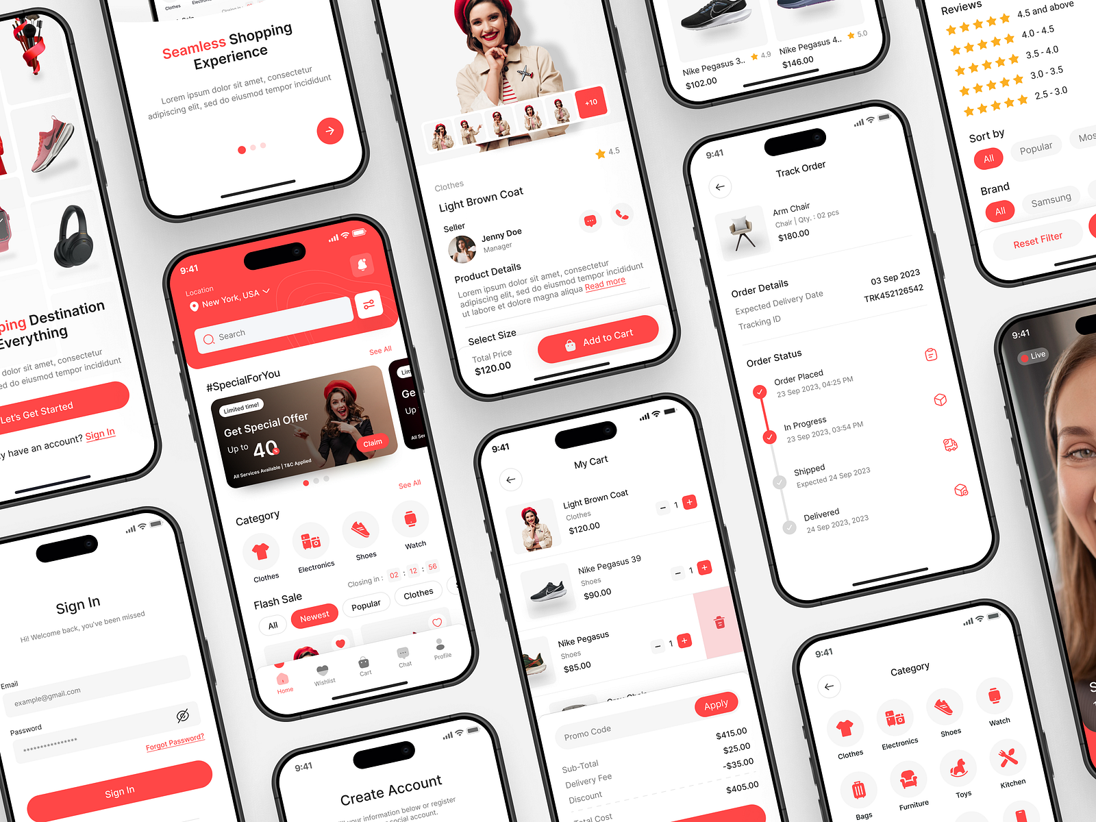 Ecommerce Mobile App UIUX Design | Online Store App UI Design by KG UI ...