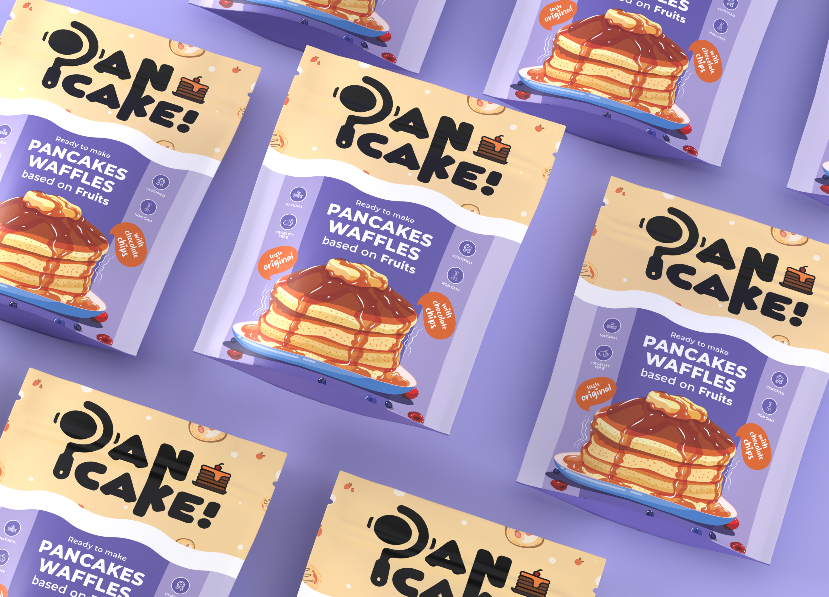 Pancake Pouch Packaging Design by Pritha on Dribbble