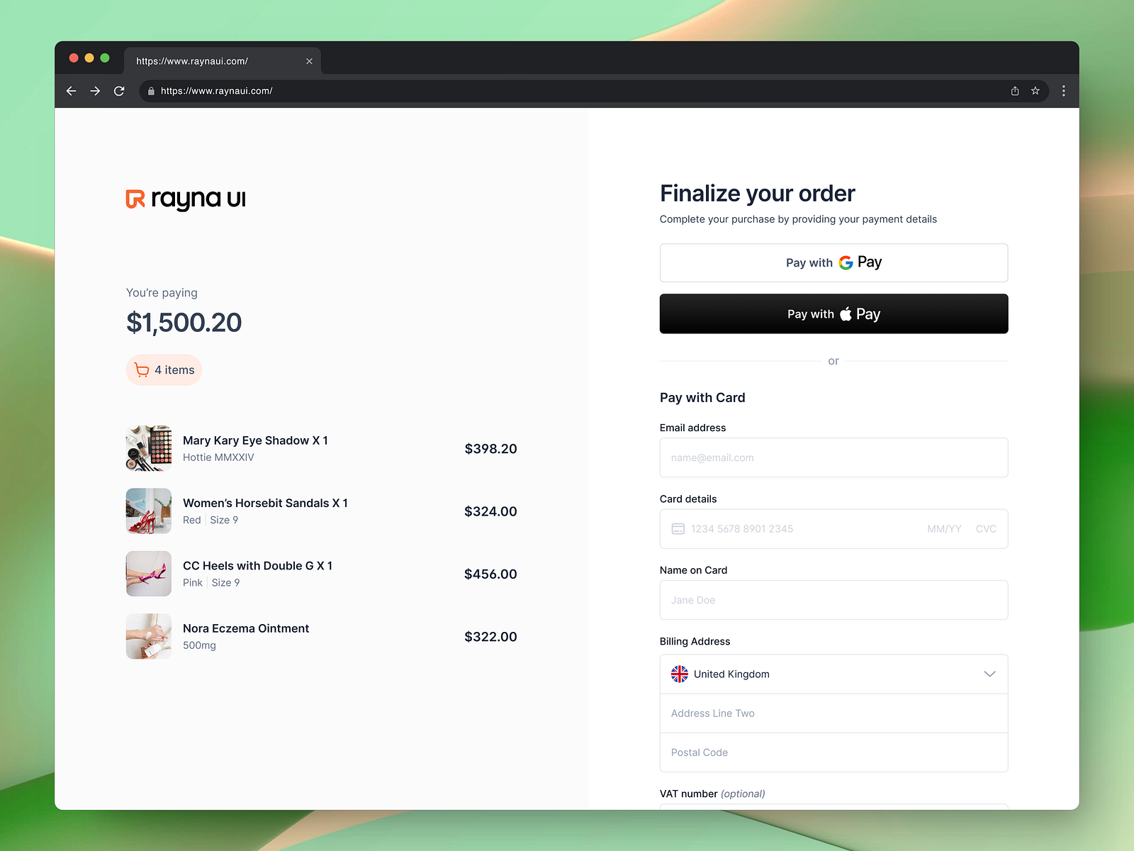 E-commerce Checkout Screen - Rayna UI by Alison Eyo 💐 on Dribbble