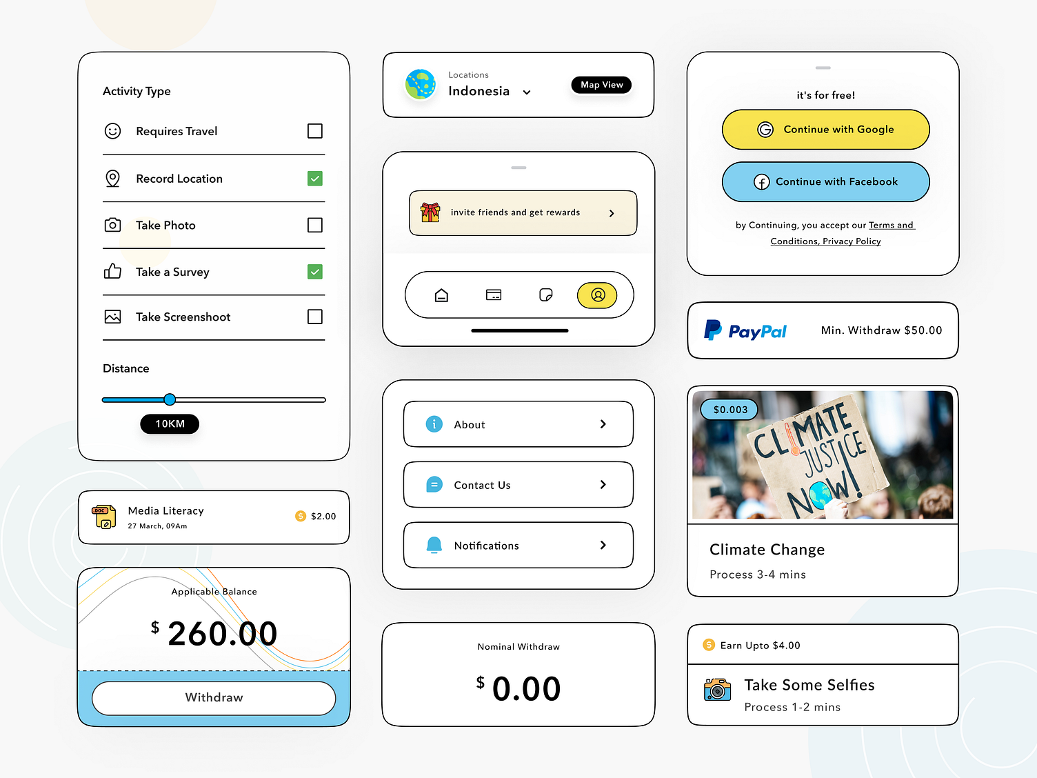 Earn Money Ui Ux Component By Sulton Handaya For Pelorous On Dribbble