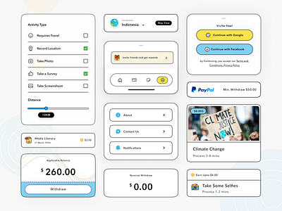Earn Money - Ui UX Component by Sulton handaya for Pelorous on Dribbble