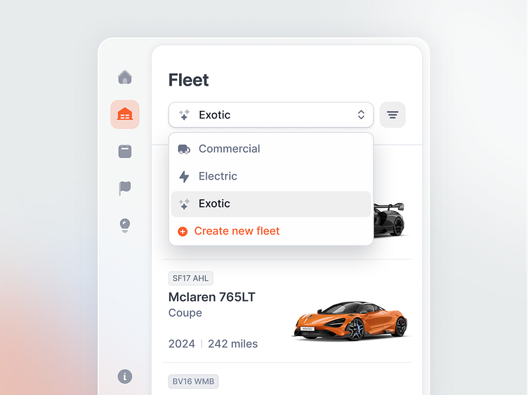 Car Admin Dashboard Manu - Side nav by Cal Notman on Dribbble