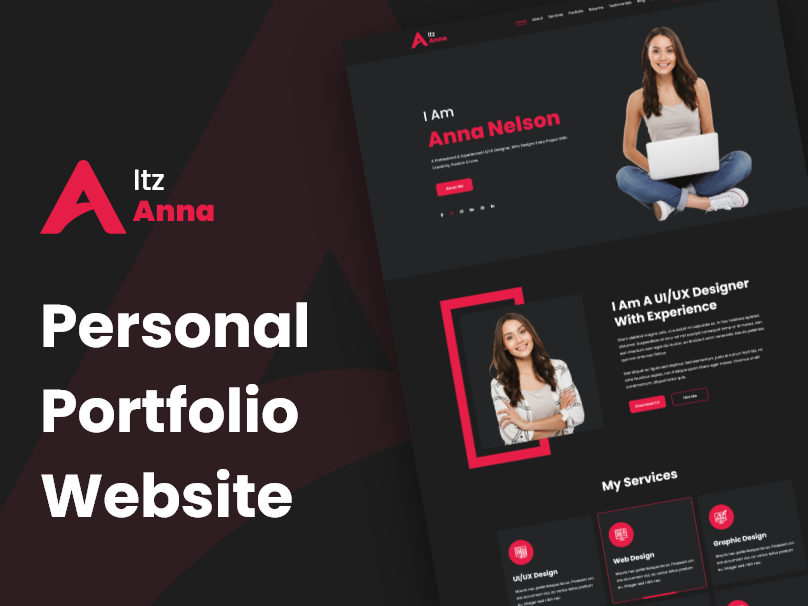 Itz Anna | Personal Portfolio Landing Page by Rajib Kumar Das on Dribbble