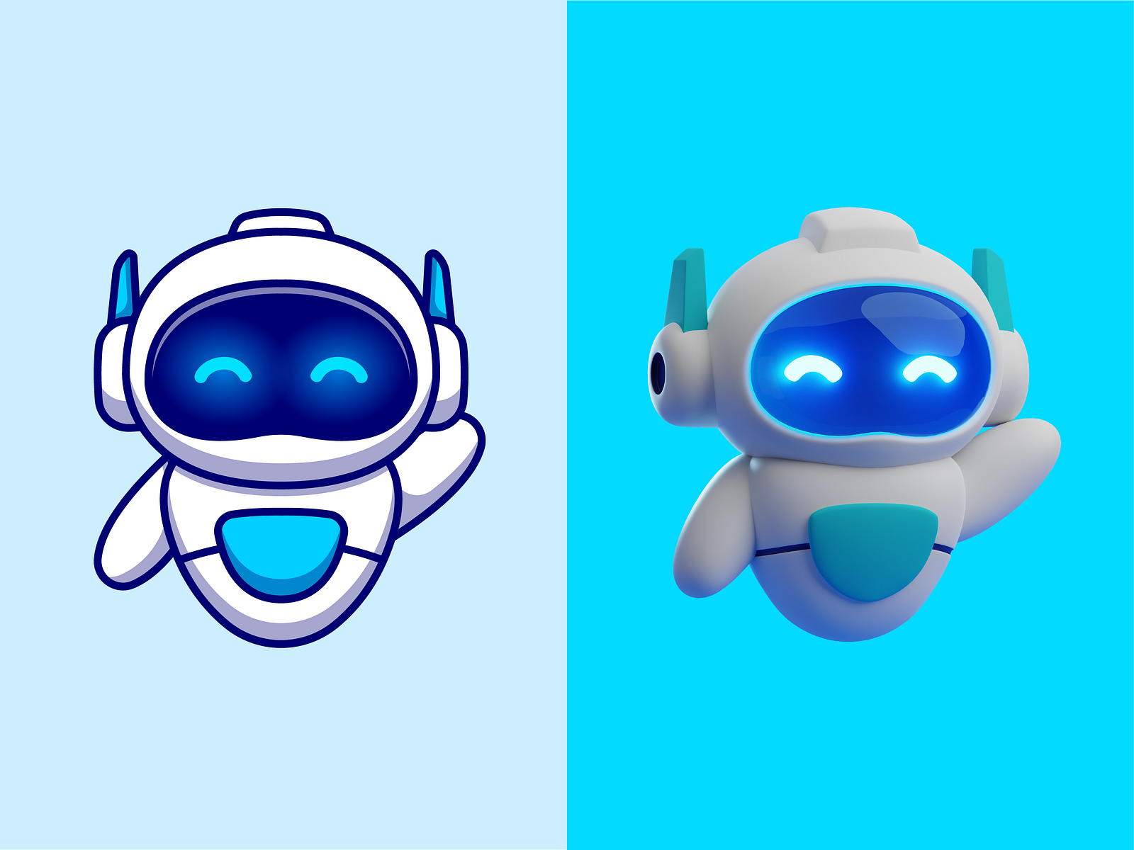 Robot 2D or 3D🤖 by catalyst on Dribbble