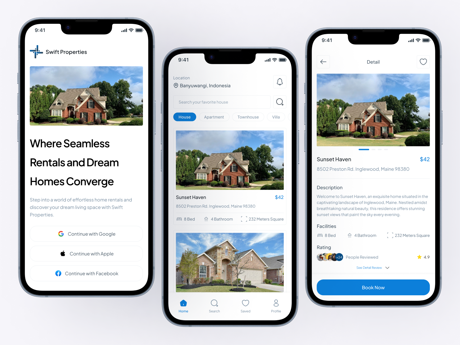Swift Properties - House Rental App by Al Fahroni on Dribbble