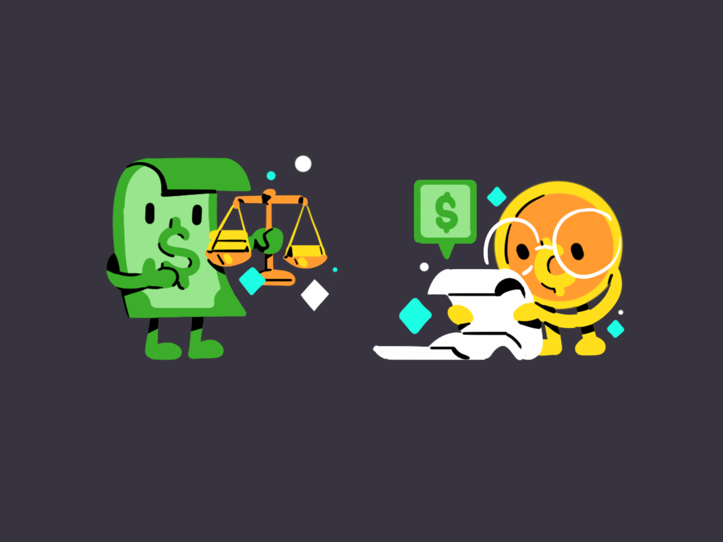 Dollar And Cent Character Illustration 💸 by Labib Ahmadin ⚡️ for Odama ...
