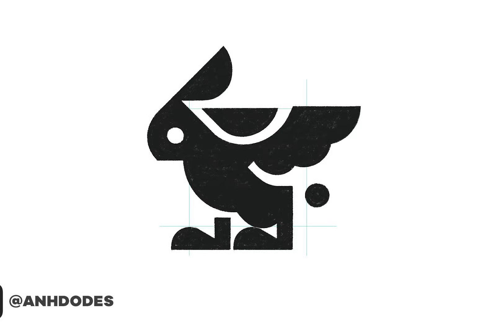 Mythical Flying Rabbit logomark design process cre: by Anh Do - Logo ...