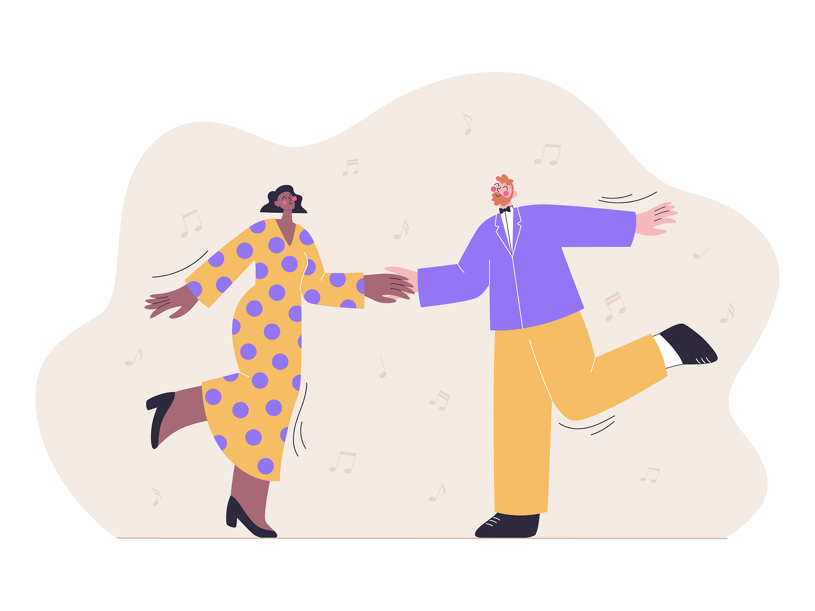 Happy dancing couple by Darya Yahmina on Dribbble