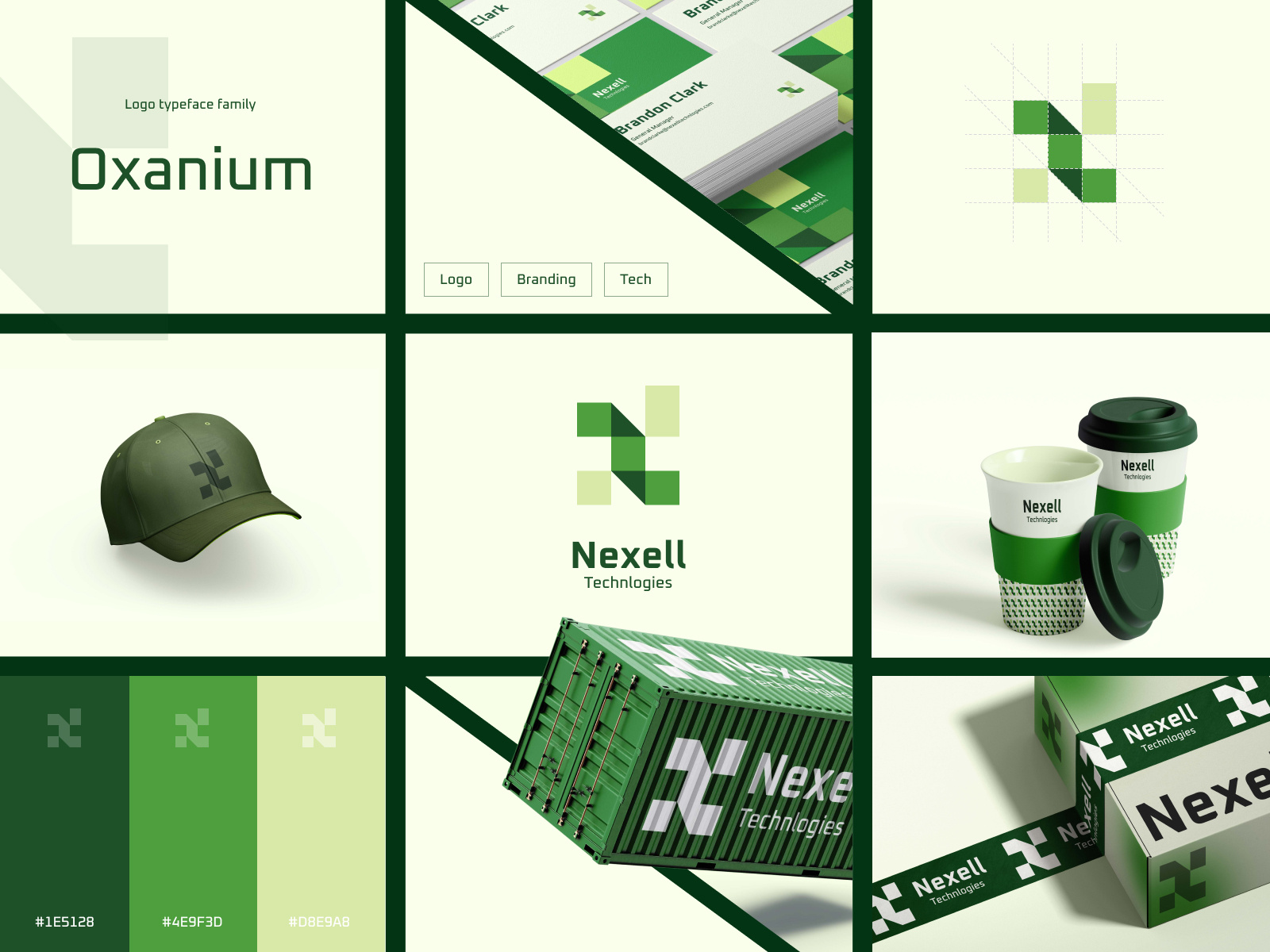 Nexell Technologies logo branding design by Abdul Moiz on Dribbble