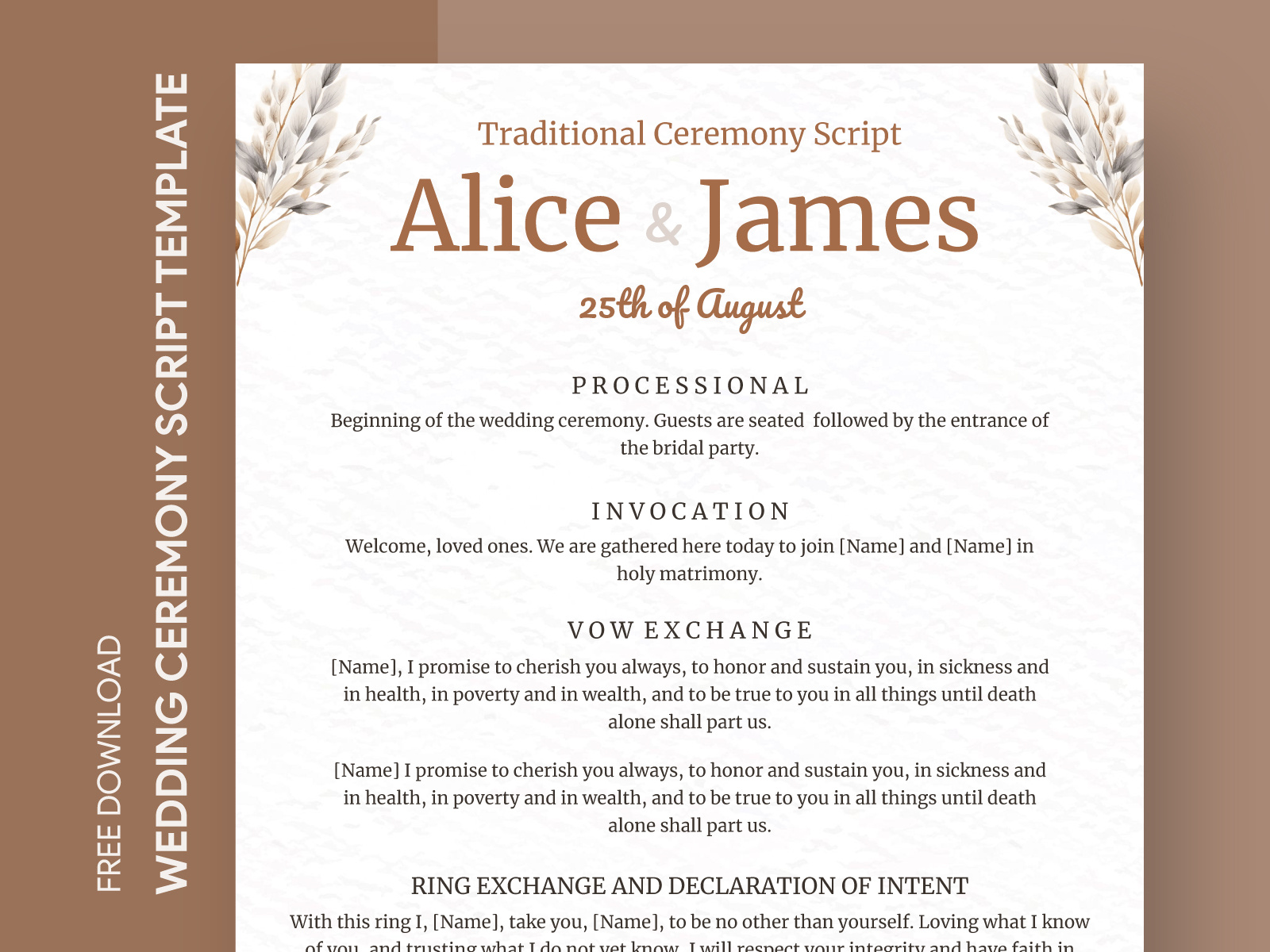 Basic wedding ceremony script 60 photos - Vianawedding.com