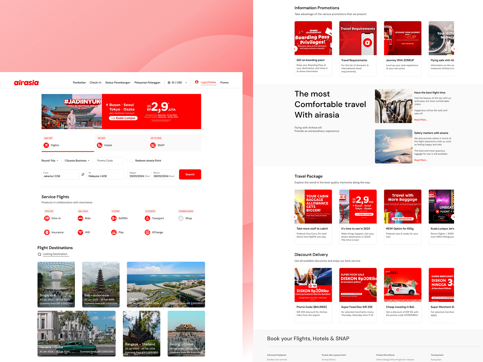 Redesigned the AirAsia website by Tomi Fadilah on Dribbble