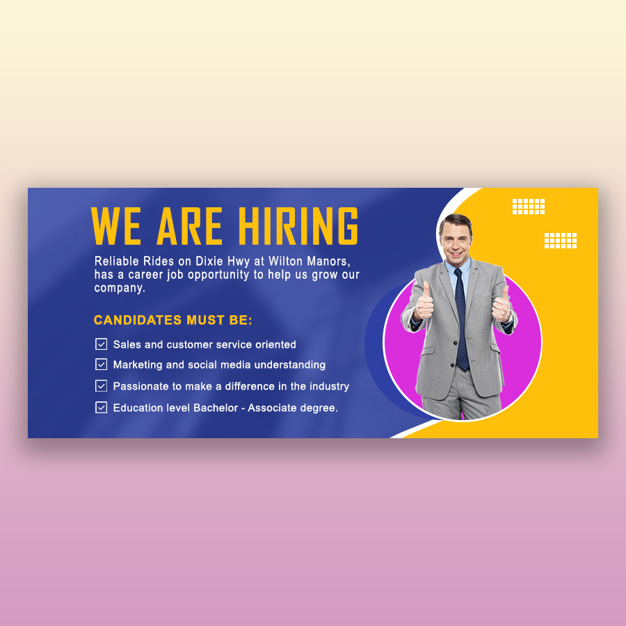 Job hiring Facebook Cover Design by ROYAL IT LAB on Dribbble