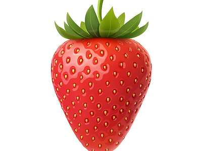 Strawberry Detailed hyper realistic vector by Vyacheslav on Dribbble