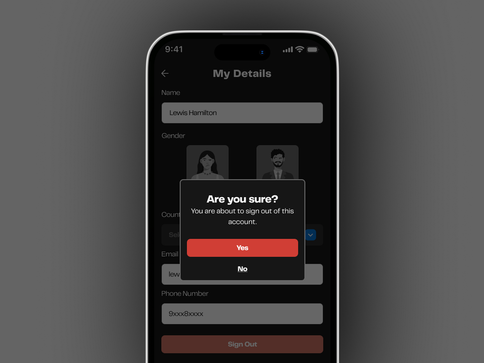Sign Out Confirmation Popup Ui Design By Karthik Rao On Dribbble