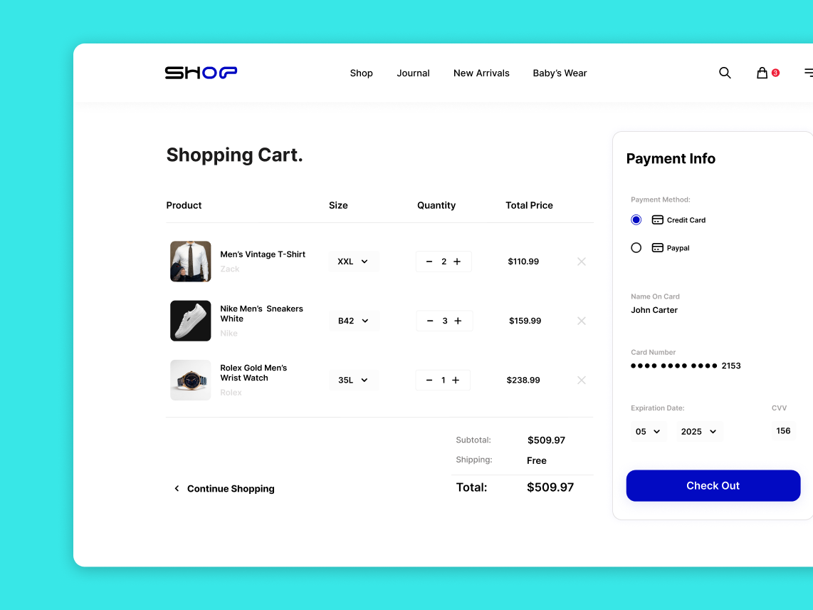 E-commerce Checkout Page - Website Design by Blessing on Dribbble