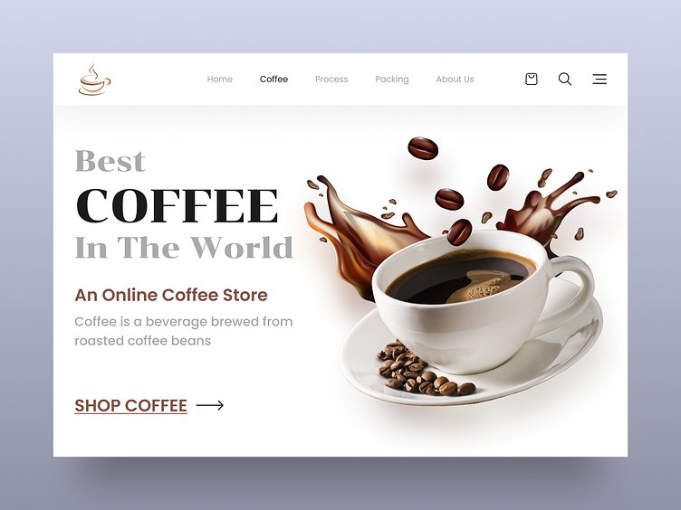 Coffee - Landing concept by Keyur Gajera on Dribbble
