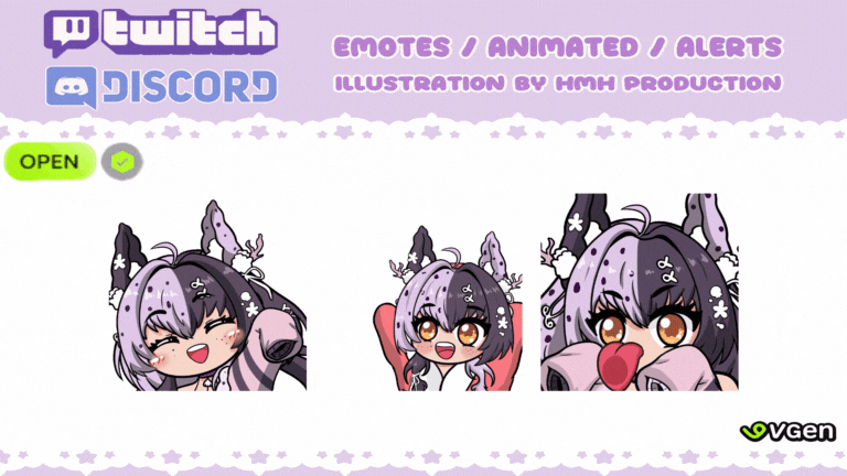 animated emotes vtuber streamers commissions by Emotes by Hmh ...