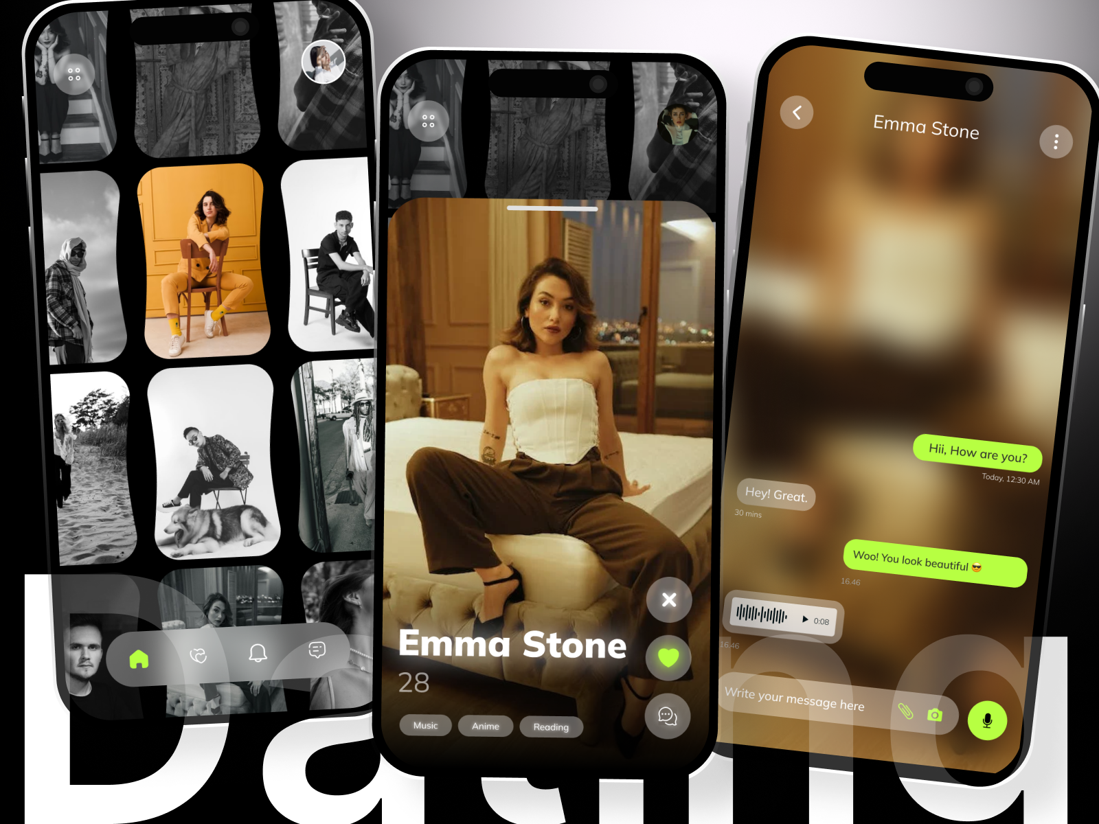 Ai Dating app design mobile app by lazy kar for LazyInterface UI UX Team on Dribbble