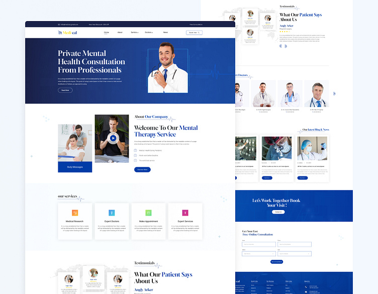 Medical Website Ui Landing Page Design by Asraful I. on Dribbble