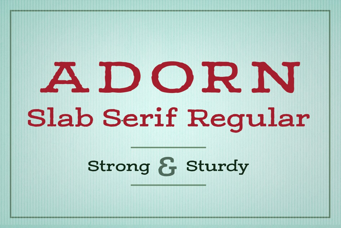 Adorn Slab Serif Font by Creative Font Template on Dribbble