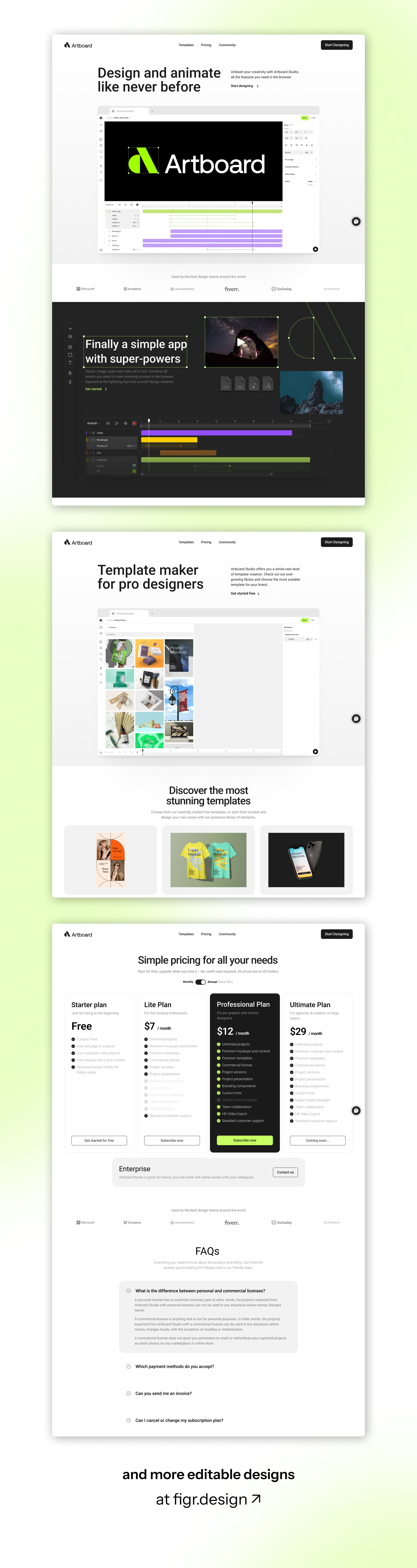 Make Artboard UI your own by Figr Design on Dribbble