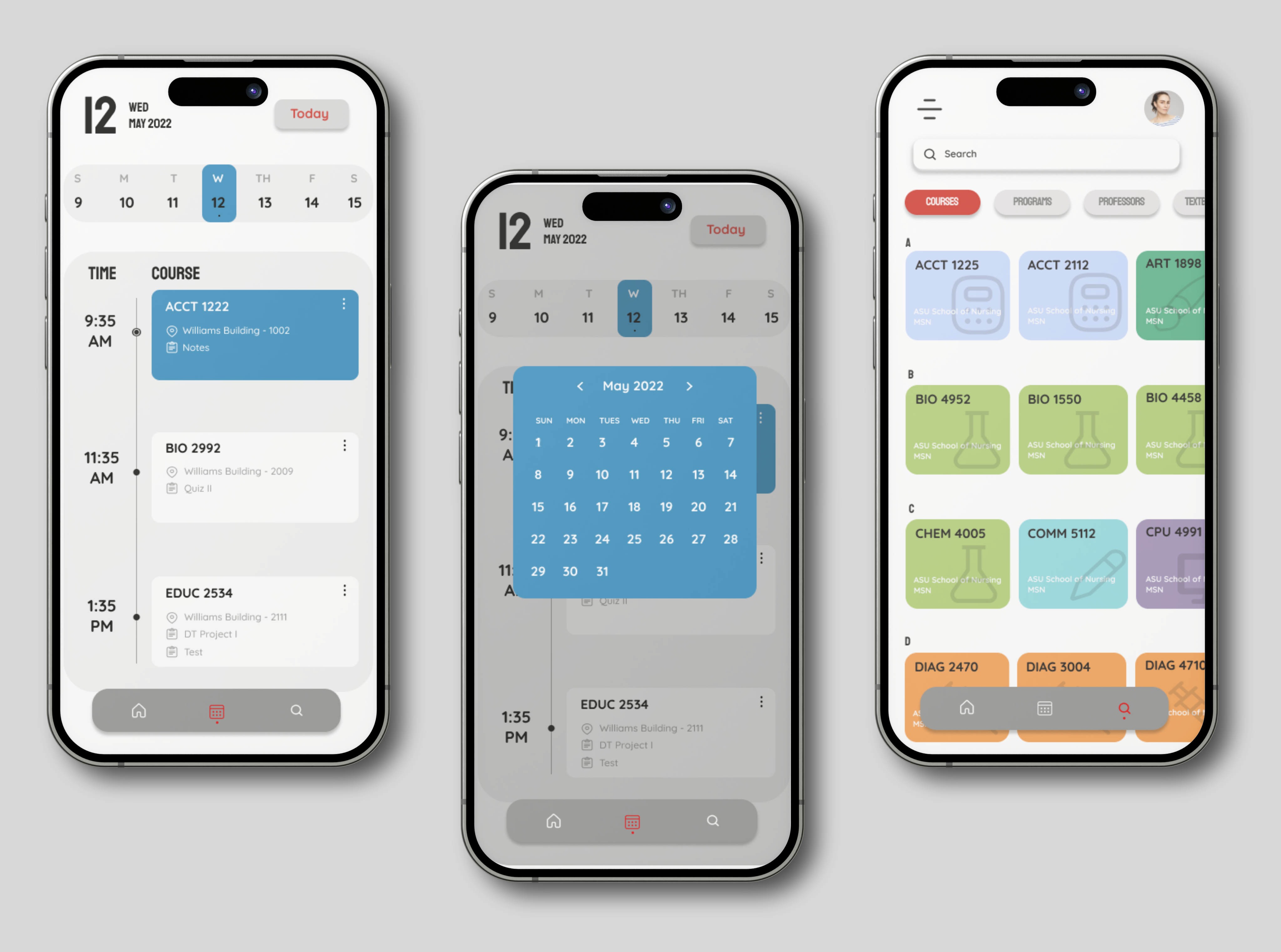 Academic Course Management and Calendar App UX UI Design by Designed By ...