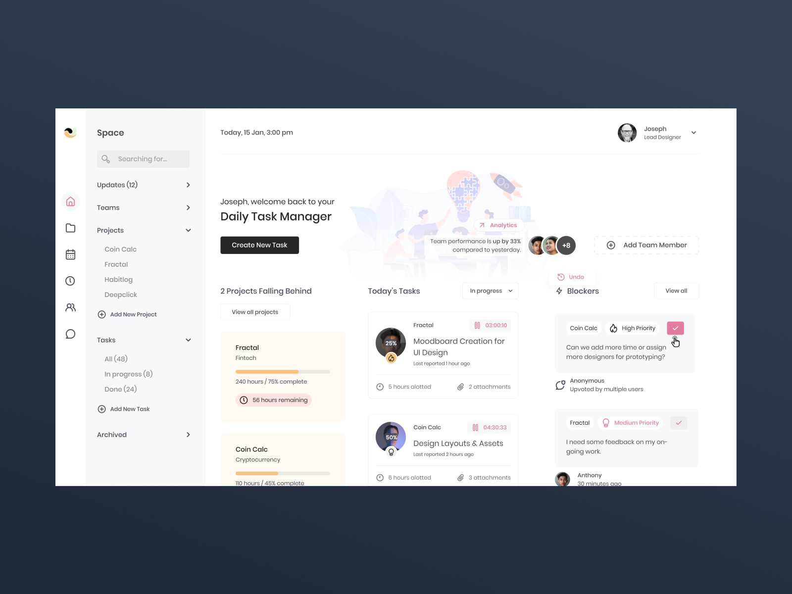 UX Project Tracker / Blocker Visibility by Tanzir 👨🏽‍🔬 on Dribbble
