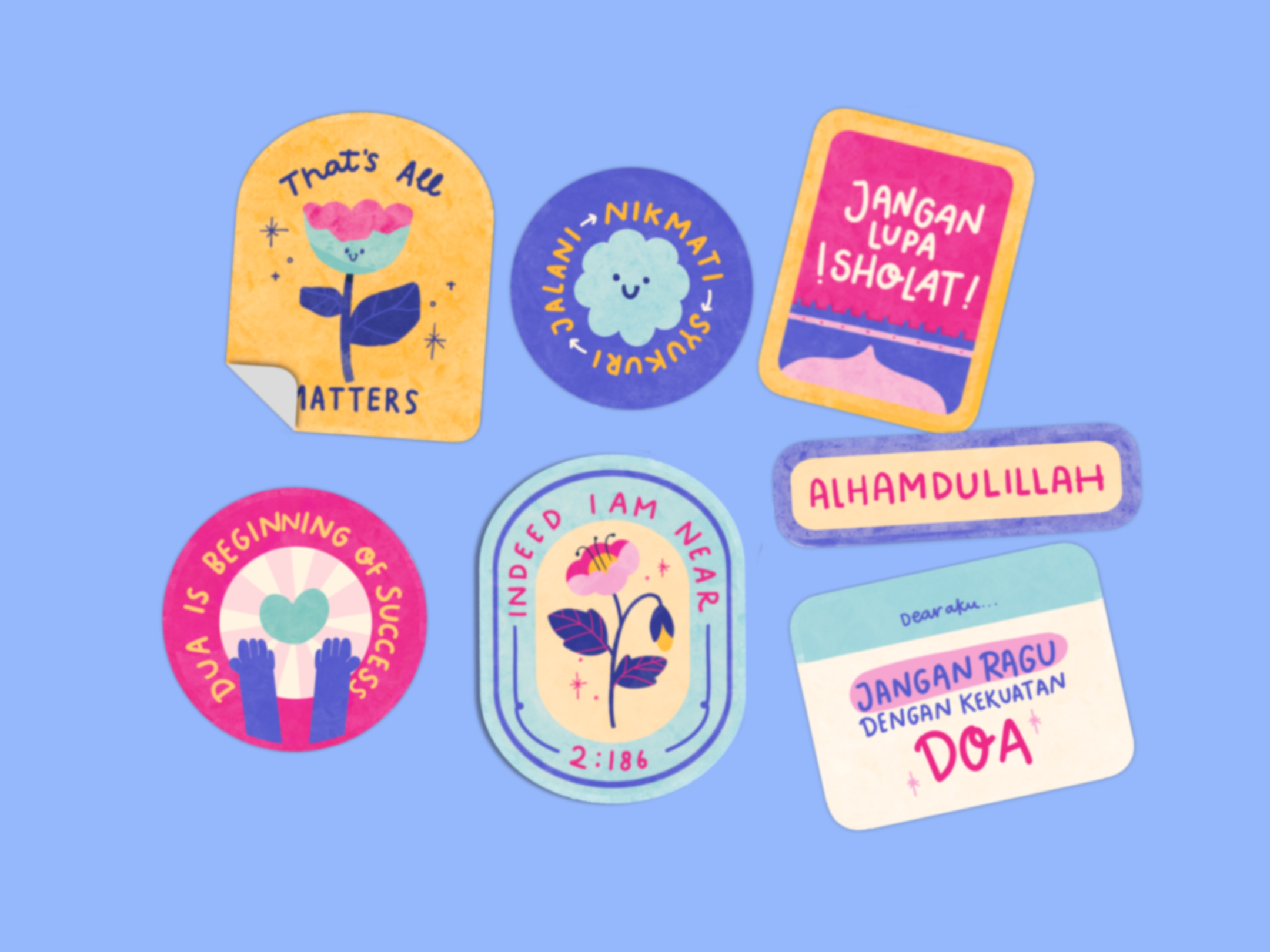 Sticker Set Muslim Reminder by Blue Creative on Dribbble