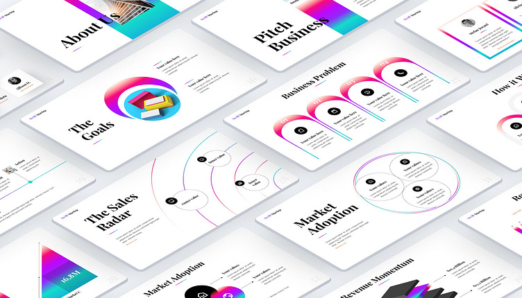 Neon Gradient PowerPoint Presentation by ayasumak on Dribbble