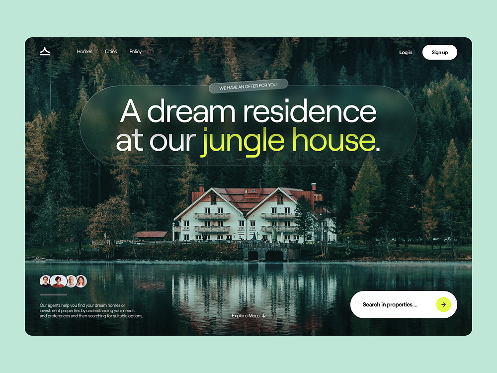 Real Estate Landing Page by Awsmd on Dribbble