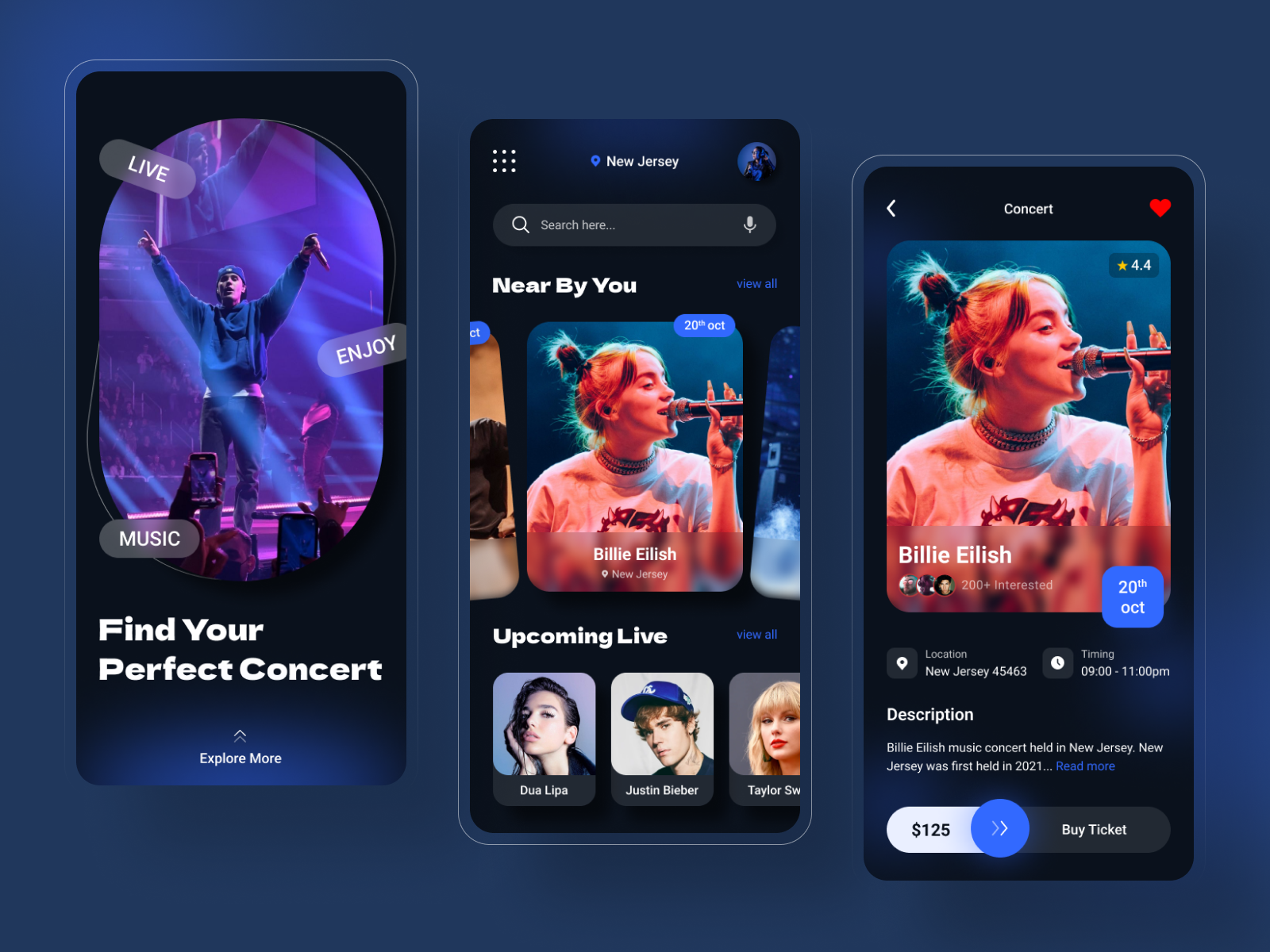 Event Ticketing Booking App UI by MQoS UI/UX for MultiQoS on Dribbble