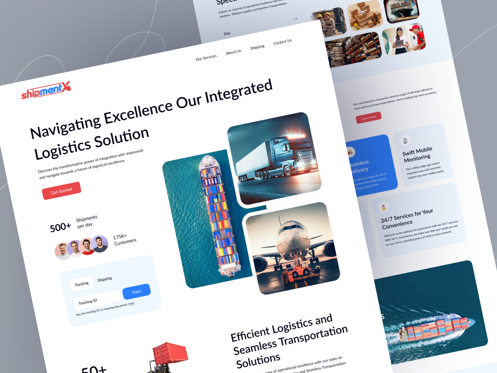 Logistics Company Landing Page by ARC Digital Agency on Dribbble