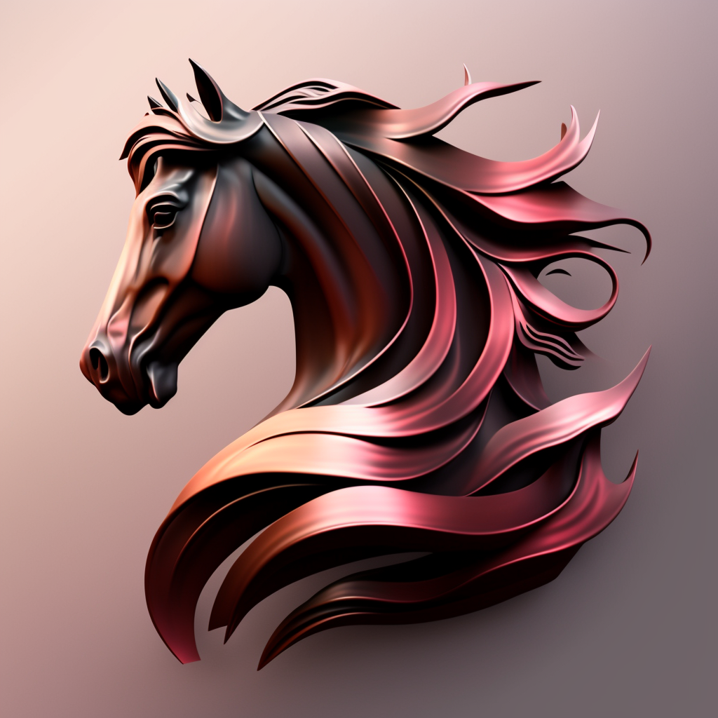 gradient horse logo by Bazylev on Dribbble