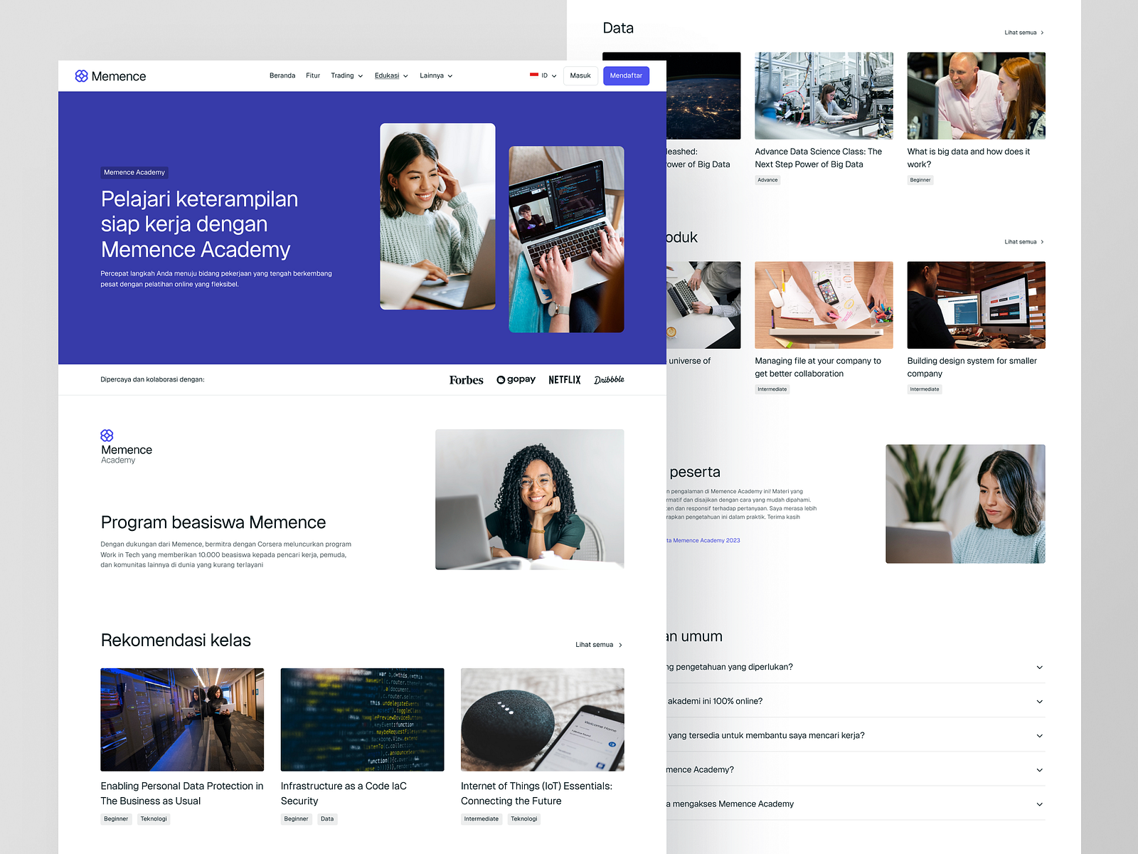 Memence - Academy Page by Alvian Teddy Cahya Putra 👨🏻‍🎨 for Kretya ...