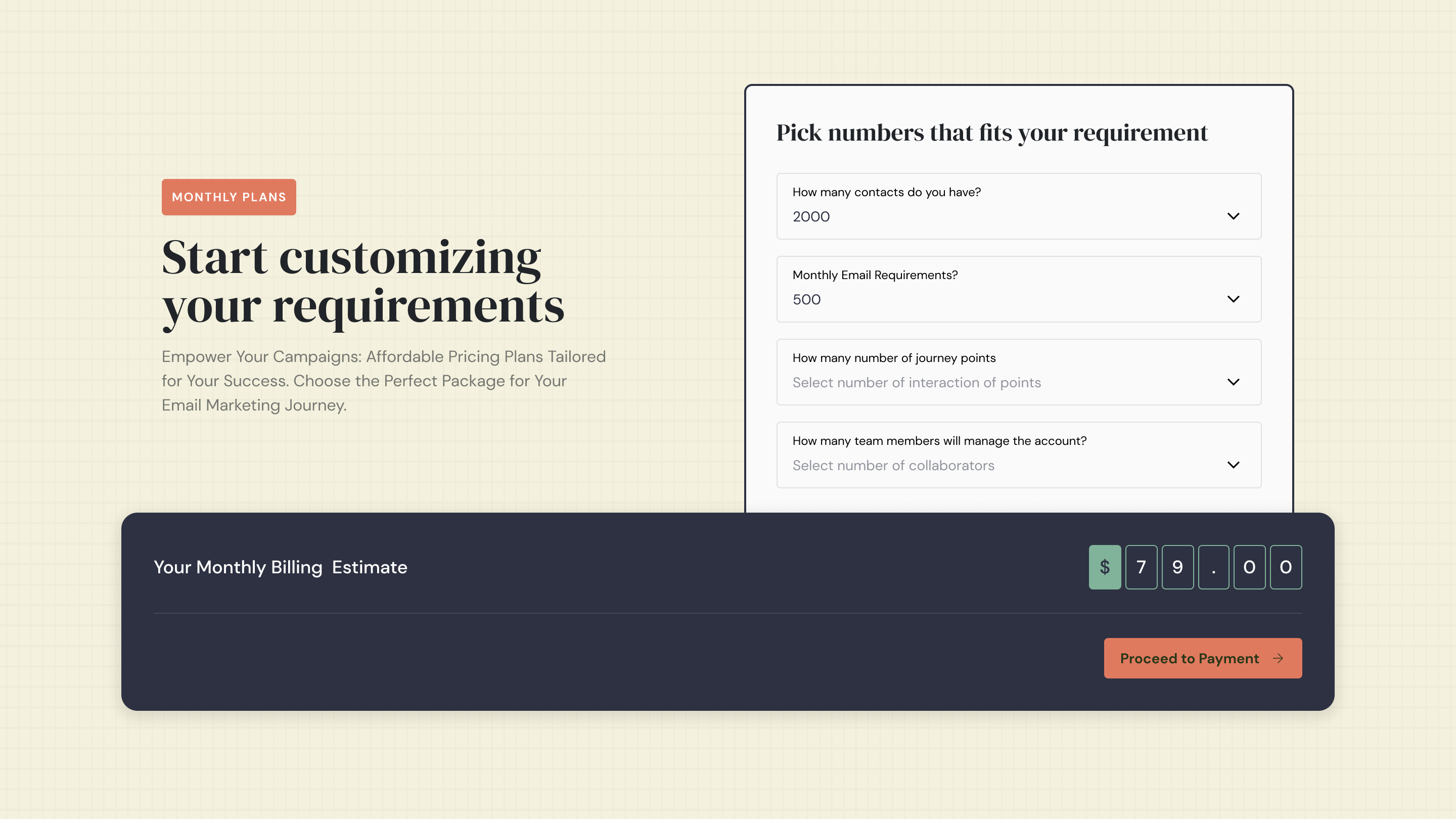 Web Elements - Interactive Pricing Calculator by Vouch Digital on Dribbble