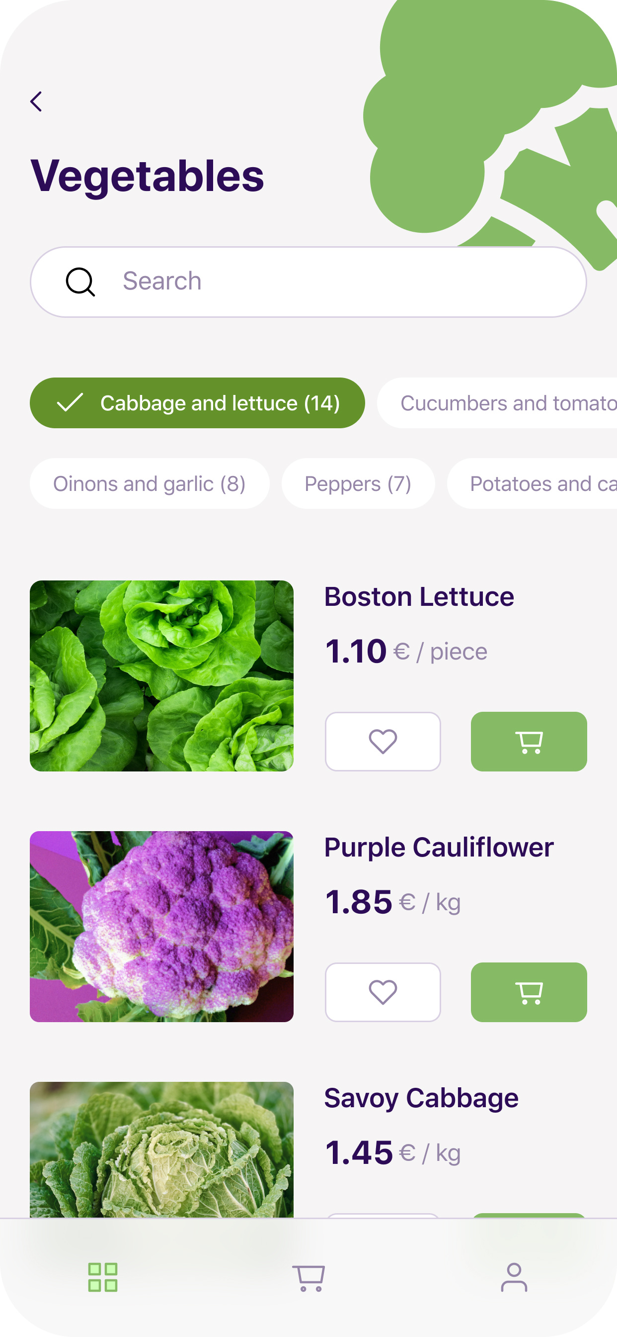 Vegetables App by Bytesoltech on Dribbble