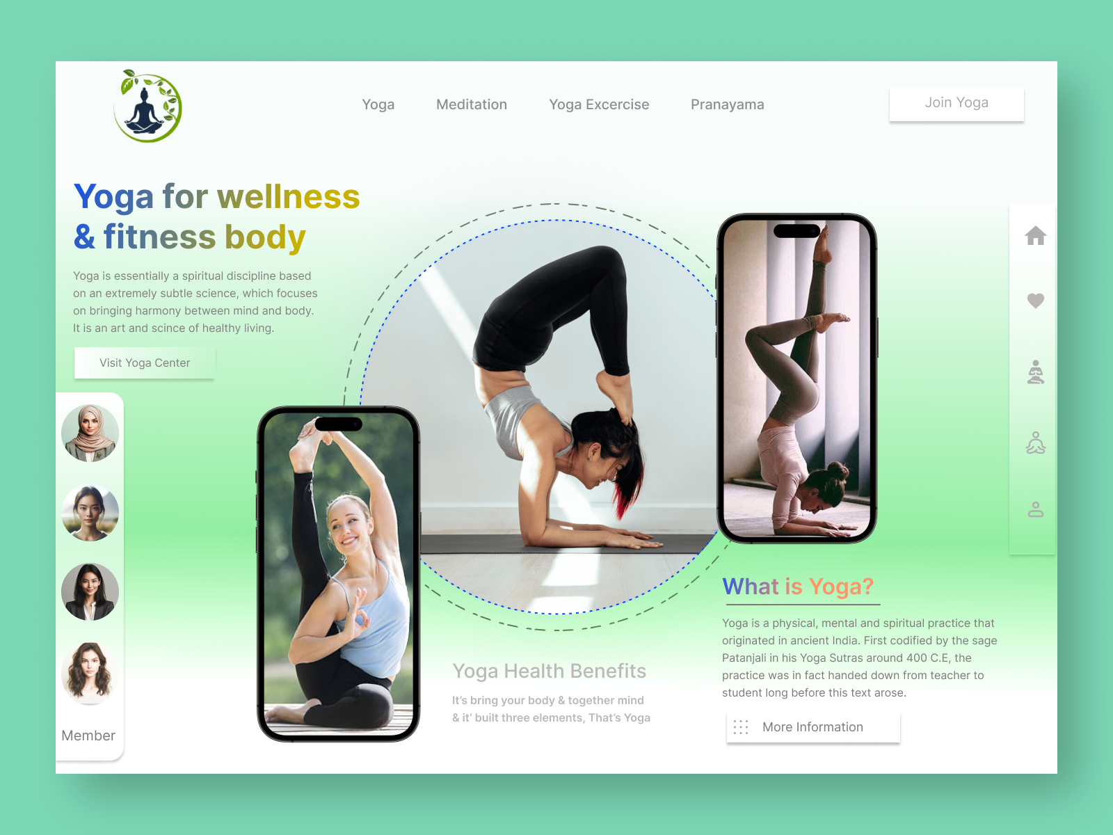 Yoga for wellness & fitness body. by Design Delight on Dribbble