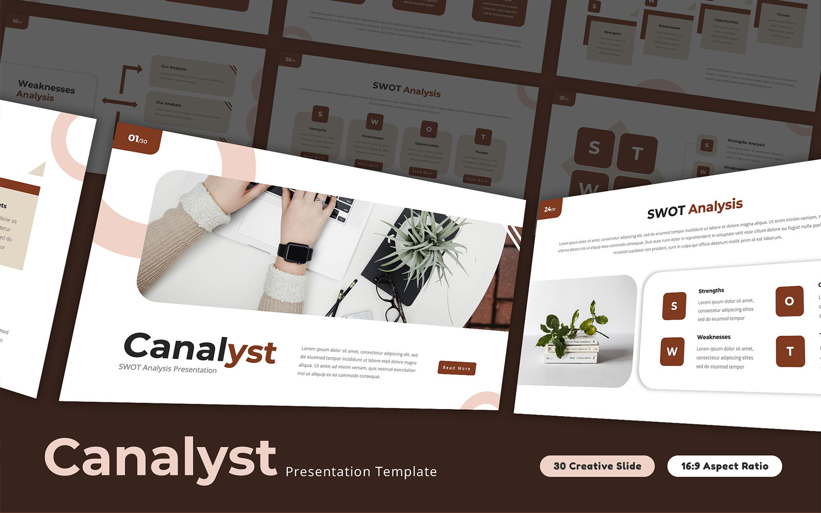 Canalyst - SWOT Analysis PowerPoint Template by SuperSonic_Studio on ...