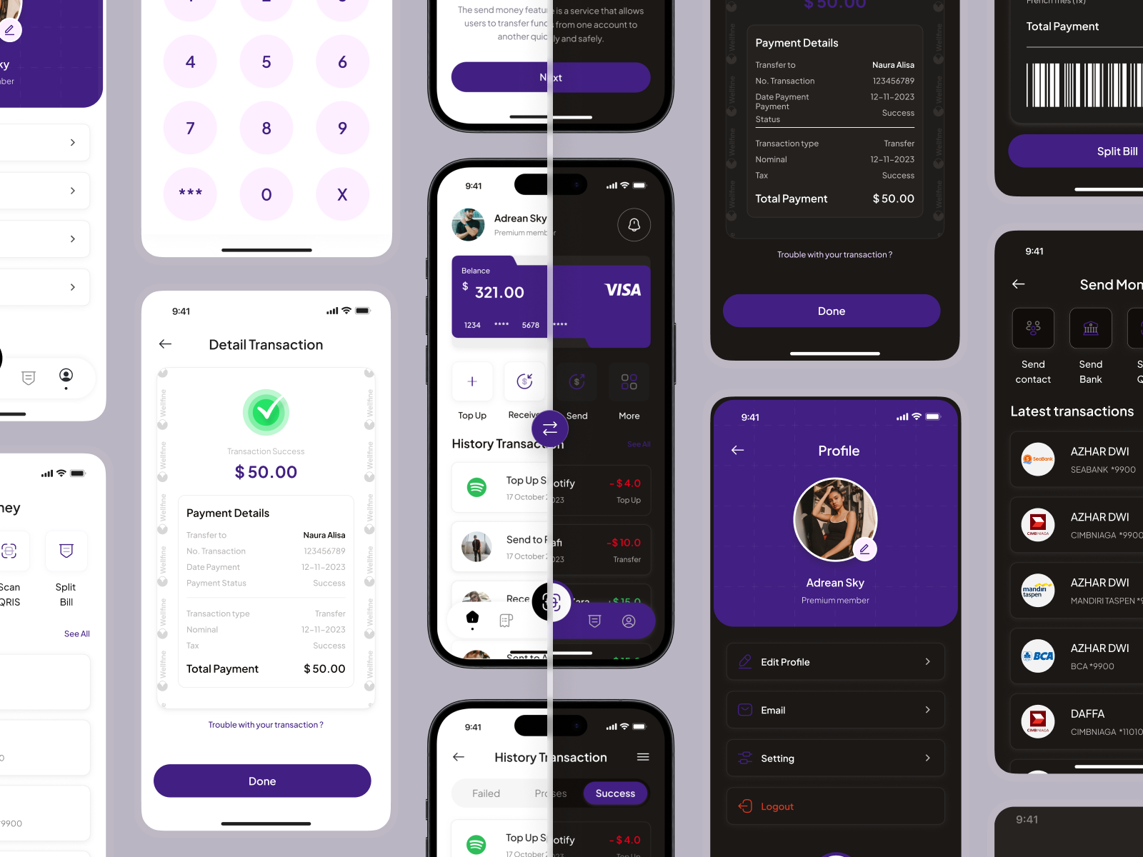 WellFine E-Wallet UI Kit by Pota Design for UI8 on Dribbble